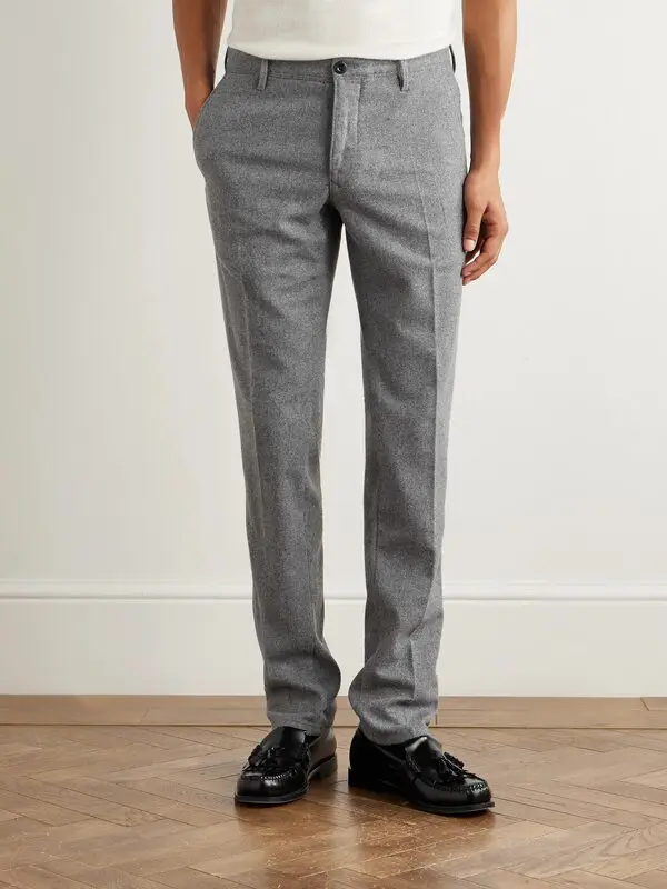 SLOWEAR Incotex Slim-leg Wool-blend Trousers
