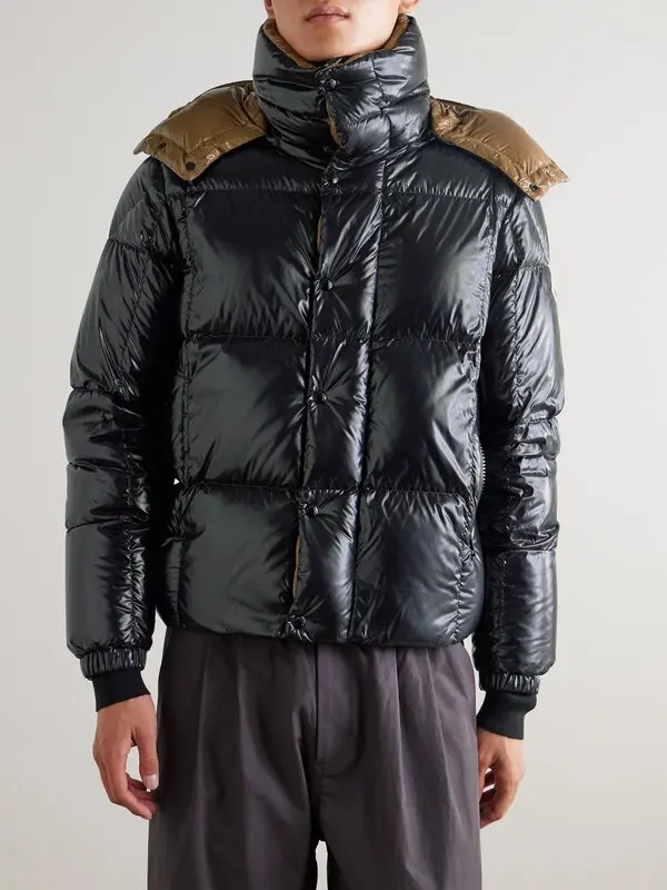 Moncler Logo-appliquéd Quilted Nylon Hooded Down Jacket - Black