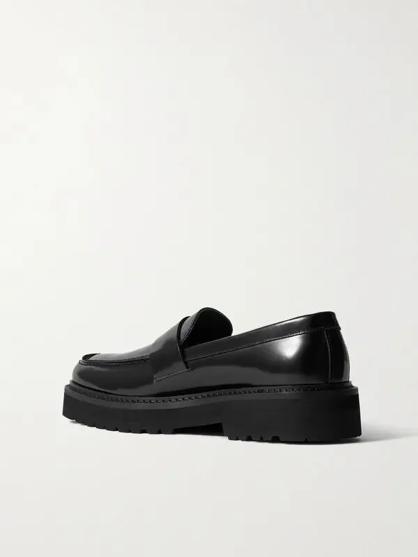 VINNY'S Peeters Glossed-leather Loafers
