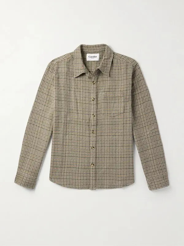 CORRIDOR Moonrock Checked Cotton Shirt