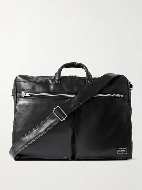 PORTER-YOSHIDA & CO Free Style 2way Coated-canvas Briefcase - Black