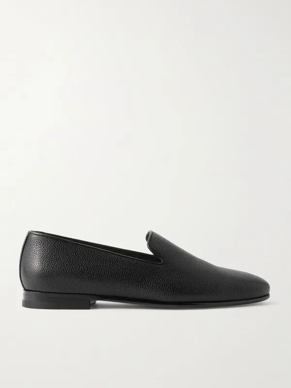 Manolo Blahnik Mario Leather Loafers - Black