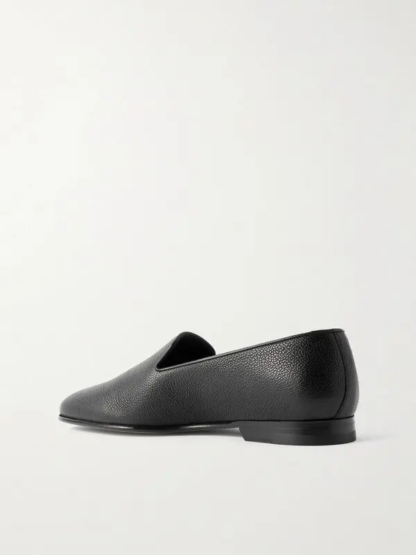 Manolo Blahnik Mario Leather Loafers - Black