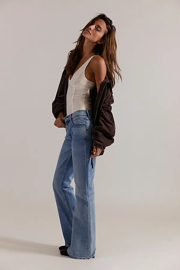 Free People We The Free West Coast Flare Jeans - Dodger
