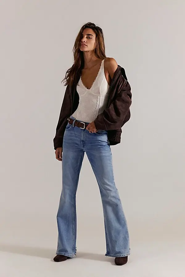 Free People We The Free West Coast Flare Jeans - Dodger