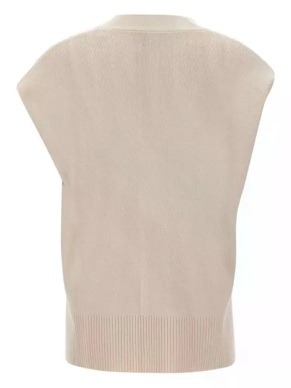 ELENA MIRO` V-neck Ribbed Top