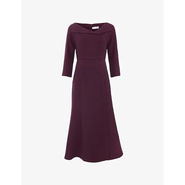 petite burgundy midi dress Burgundy Colorado Midi Dress main image 1