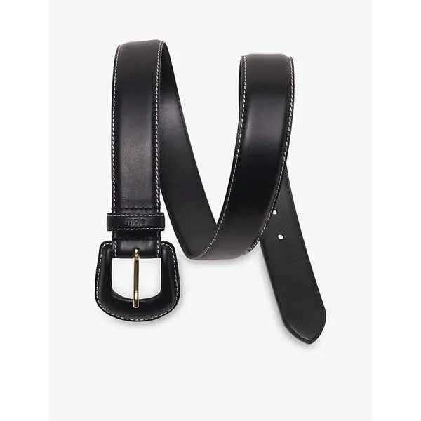 Maje Slim Leather Belt