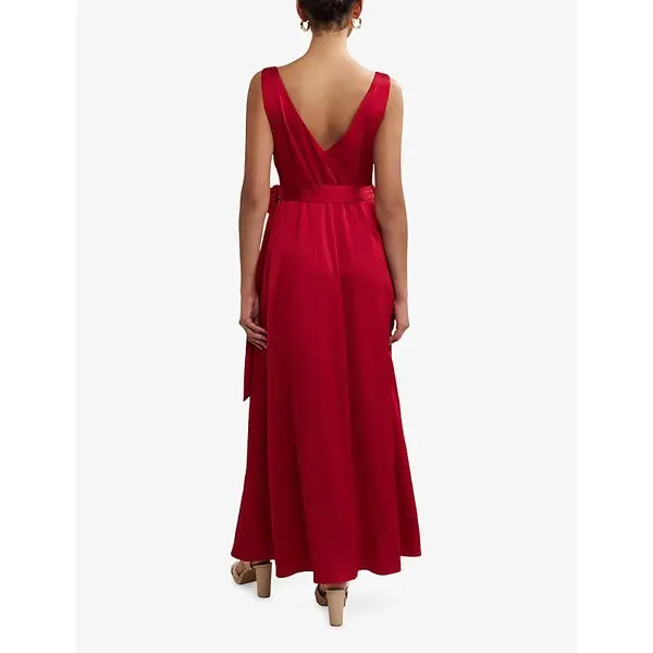 PHASE EIGHT Emlyn Rose Embroidered Pleated Maxi Dress
