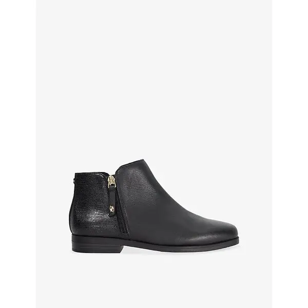 DUNE Poleyn Flat Leather Ankle Boots