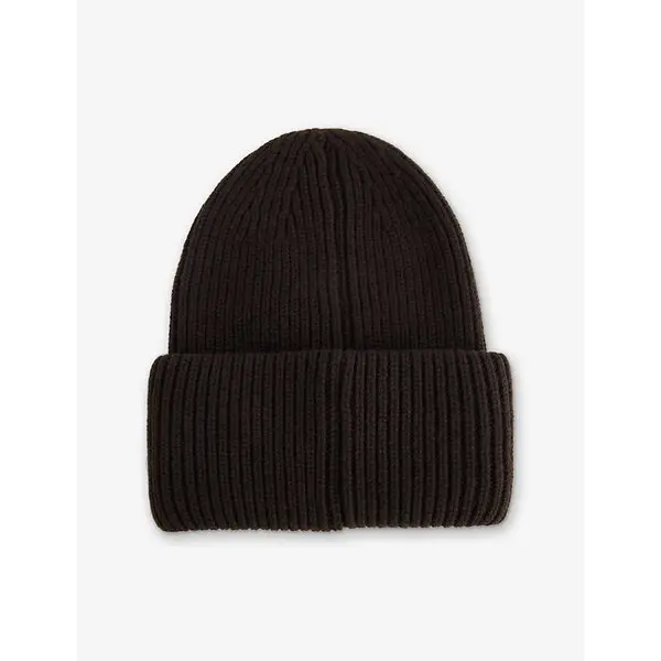 Moncler Ribbed Wool And Cashmere-blend Beanie - Brown