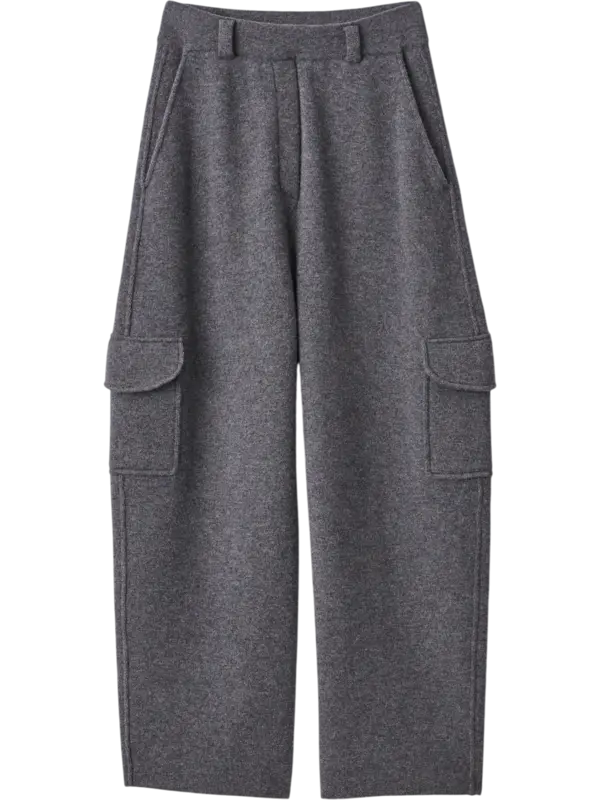 LISA YANG Knitted Cargo Trousers - Graphite
