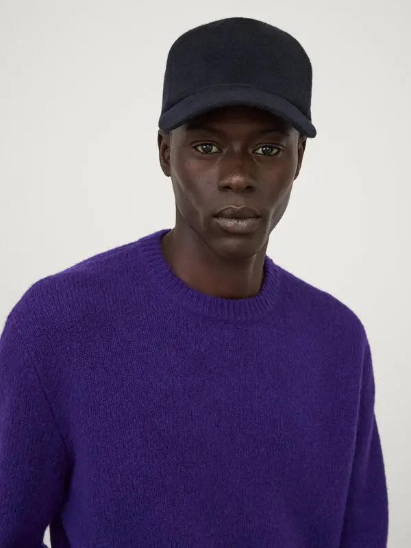 LISA YANG Cashmere Baseball Cap - Navy