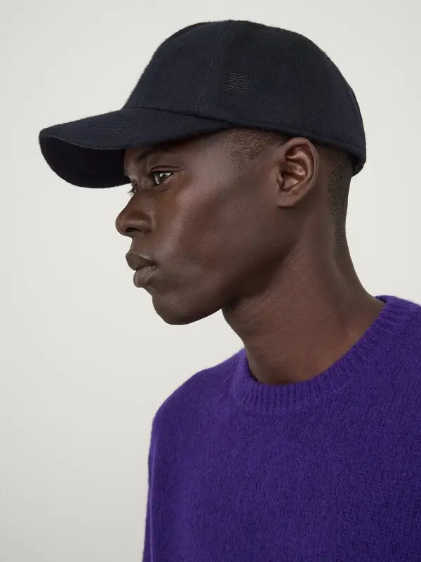 LISA YANG Cashmere Baseball Cap - Navy