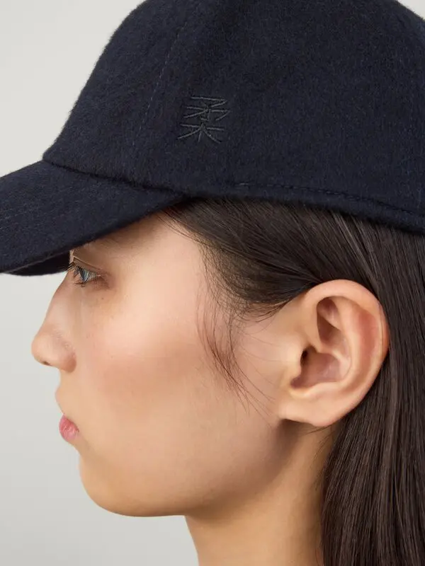 LISA YANG Cashmere Baseball Cap - Navy