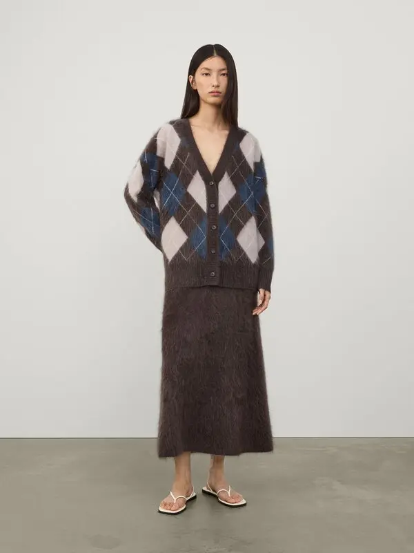 LISA YANG STORE Elaria Argyle Cashmere Cardigan