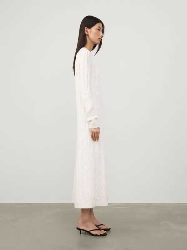 LISA YANG The Nyla Cashmere Dress - Cream