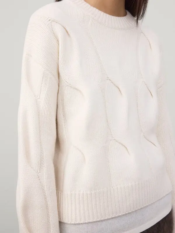 LISA YANG Sammie Cashmere Sweater - Cream