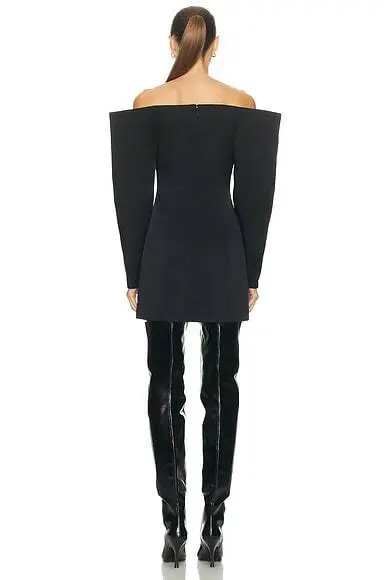 Stella McCartney Satin Long Sleeve Mini Dress