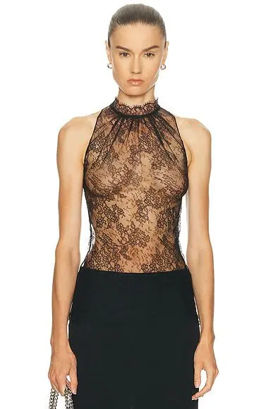 Alexander McQueen Halter Lace Top