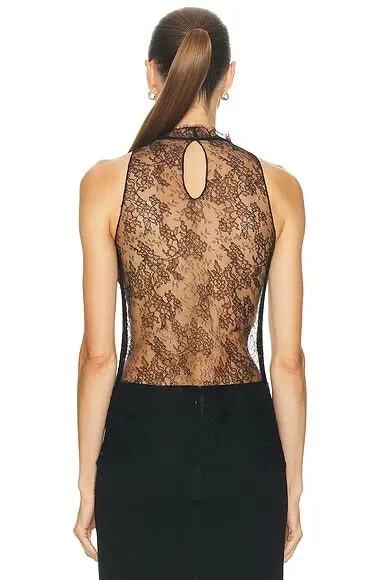 Alexander McQueen Halter Lace Top