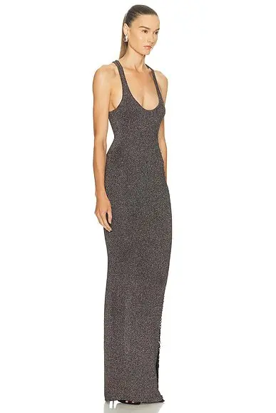 MAY MASHIAH Ray Dress With Metallic Threading And Side Cut-outs