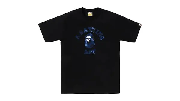 A BATHING APE College Camo Tee - Black Blue