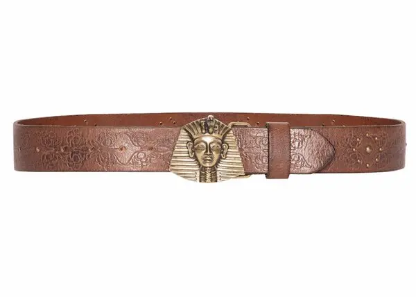 DENIM TEARS Tracy’s King Tut Belt - Brown Leather