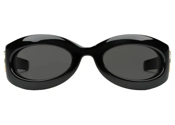 Gucci Geometric Frame Sunglasses - Shiny Black (705327 J1691 1012)