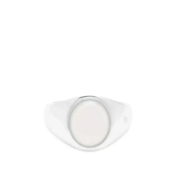 Tom Wood Kim Mother Of Pearl Ring - Silver/white