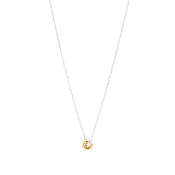 Tom Wood 20.5" Sphere Double Pendant Necklace - Silver/gold