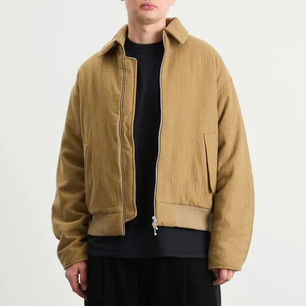 MERELY MADE Wool Stripe Bomber Jacket