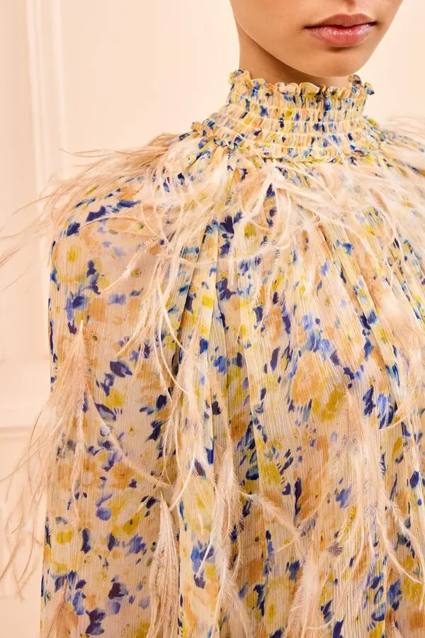Ulla Johnson Miriam Dress With Feather Embroidery