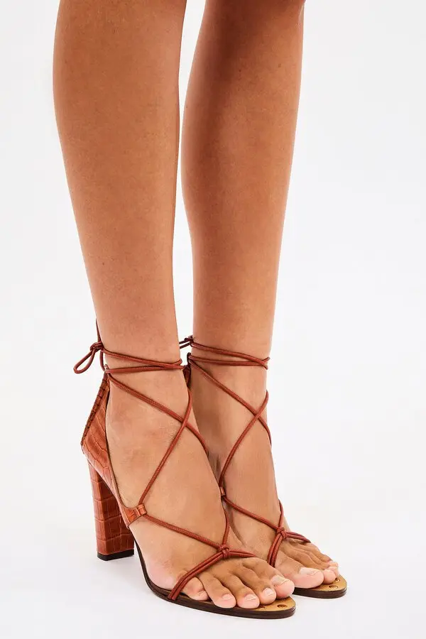 Ulla Johnson Aves Bare High Heel Sandal - Redwood