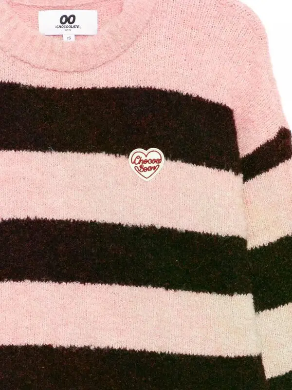 CHOCOOLATE Logo-embroidered Striped Jumper