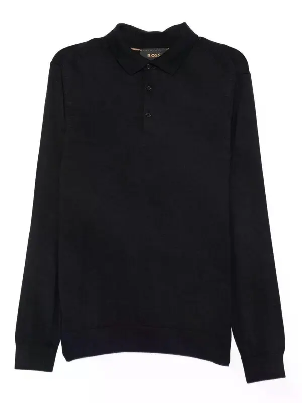 BOSS Long-sleeve Polo Shirt - Blue