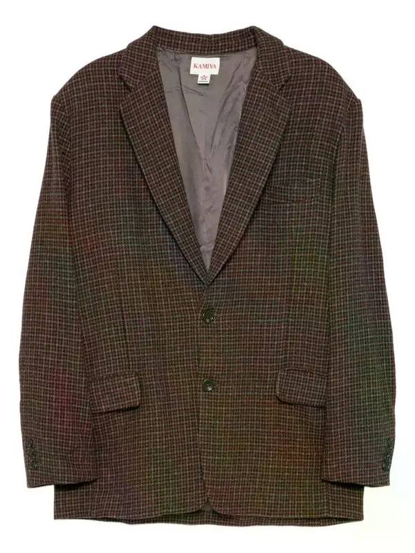 KAMIYA Graphic-appliqué Blazer - Brown