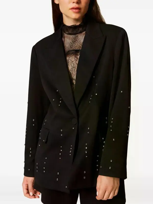 TWINSET Embellished Crystal Blazer