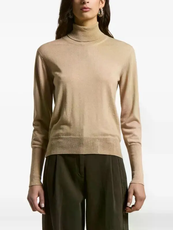 Peserico Roll-neck Pullover With Glitter Details