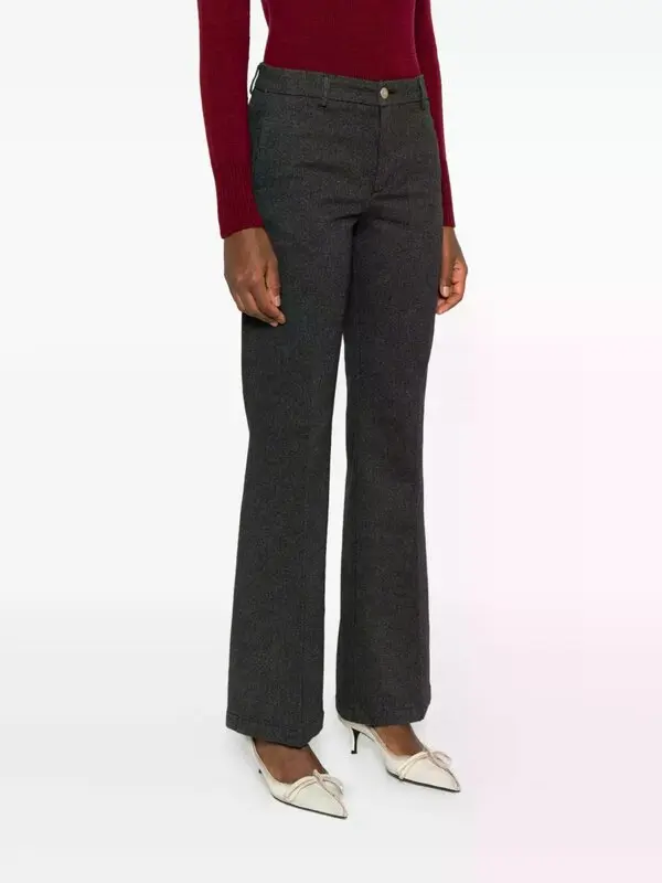 40WEFT Chevron-patterned Straight Leg Trousers
