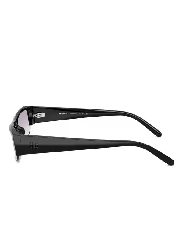 Miu Miu Rectangle-frame Sunglasses - Black