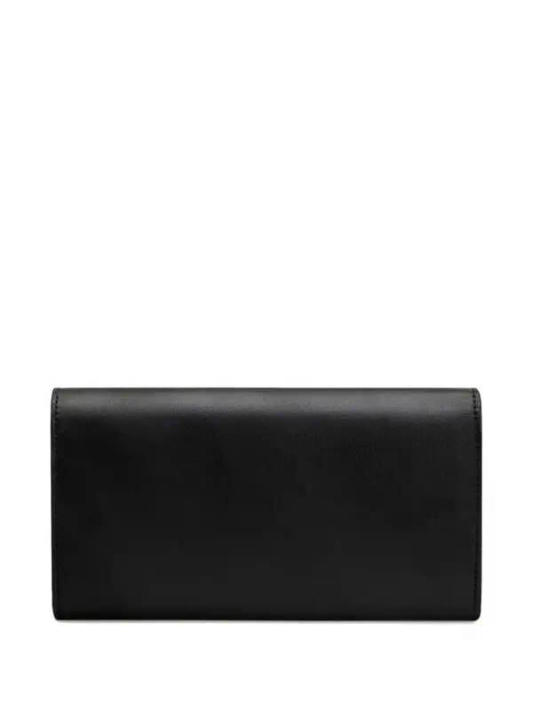 AMI Paris Carrousel Leather Continental Wallet - Black