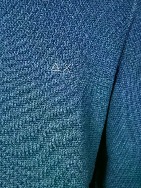 SUN 68 Logo-embroidered Sweater - Blue