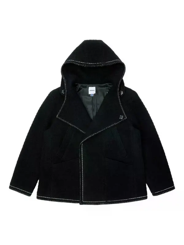 ADER ERROR Hooded Long-sleeve Coat - Black