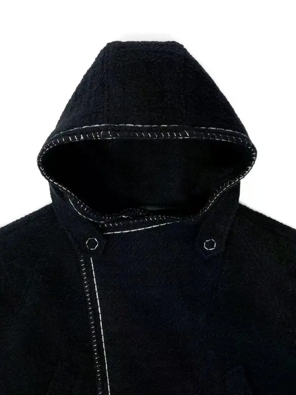 ADER ERROR Hooded Long-sleeve Coat - Black