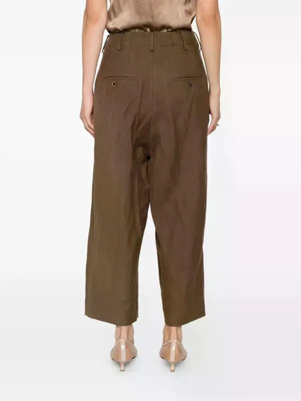 UMA WANG Pleated Cropped Trousers