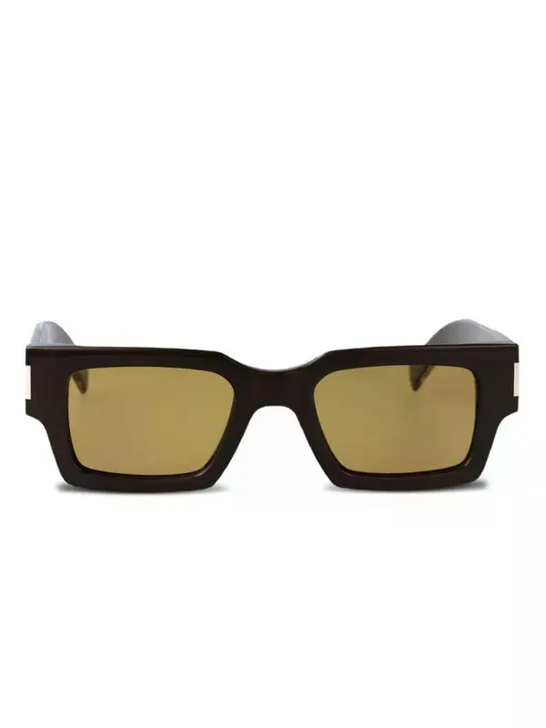 Saint Laurent Rectangle-frame Tinted Sunglasses - Black