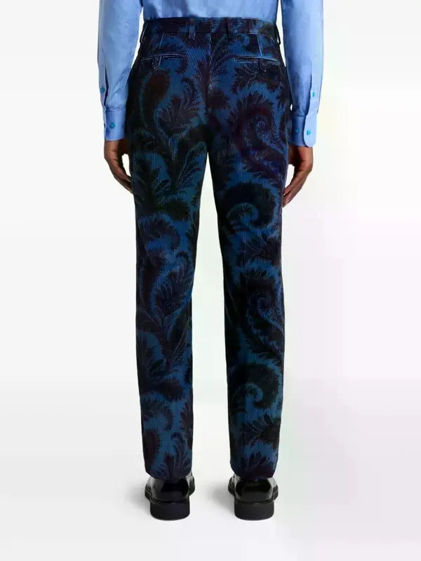 Etro Ribbed Foliage Trousers