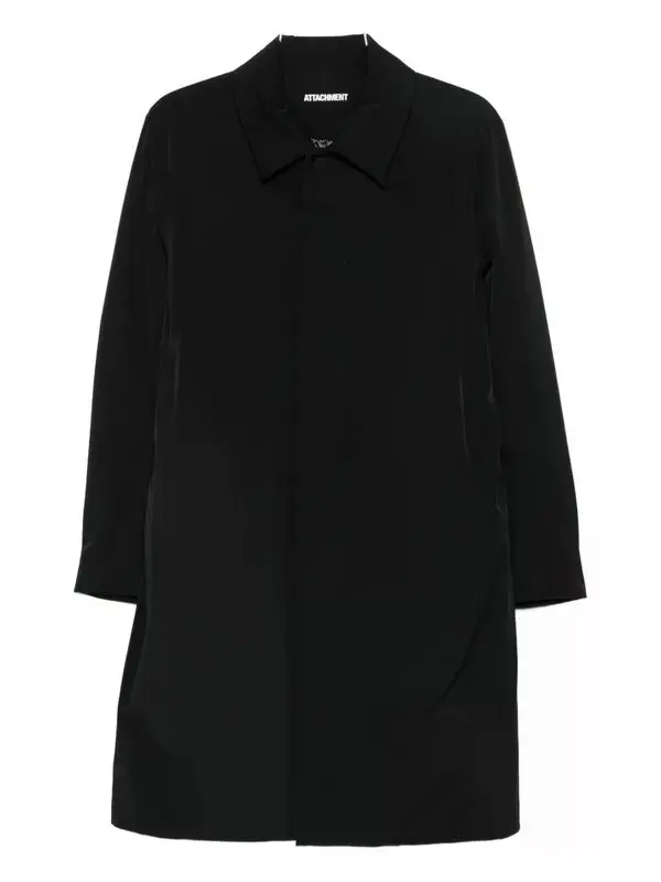 Attachment Single-breasted Collared Coat