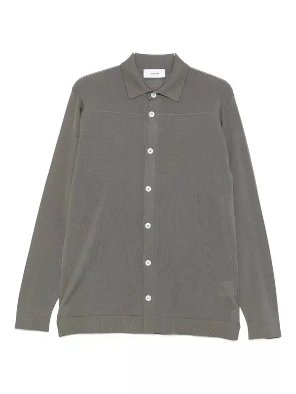 LARDINI Buttoned Wool Cardigan - Grey